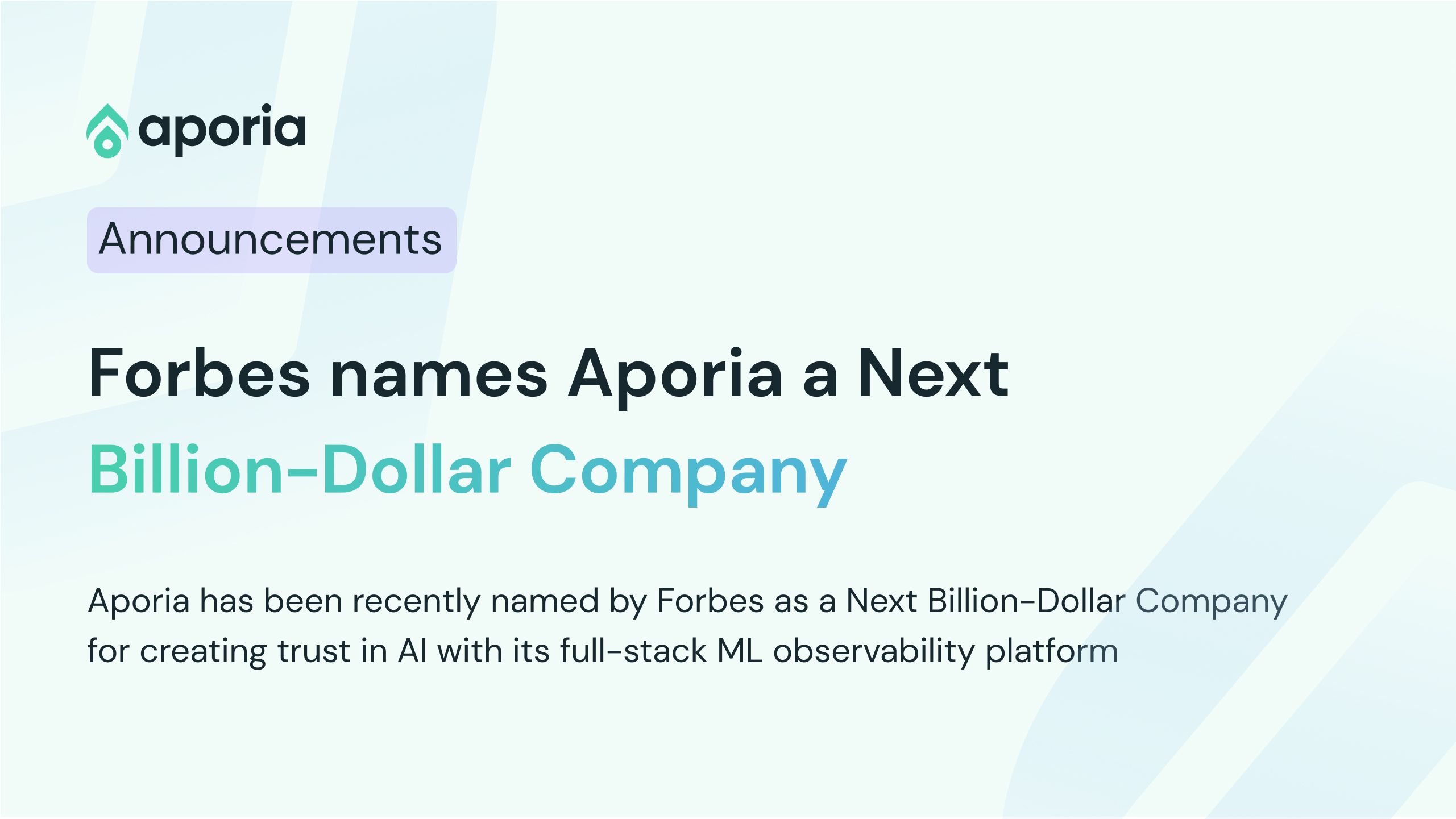 Forbes names Aporia a Next billion-Dollar Company